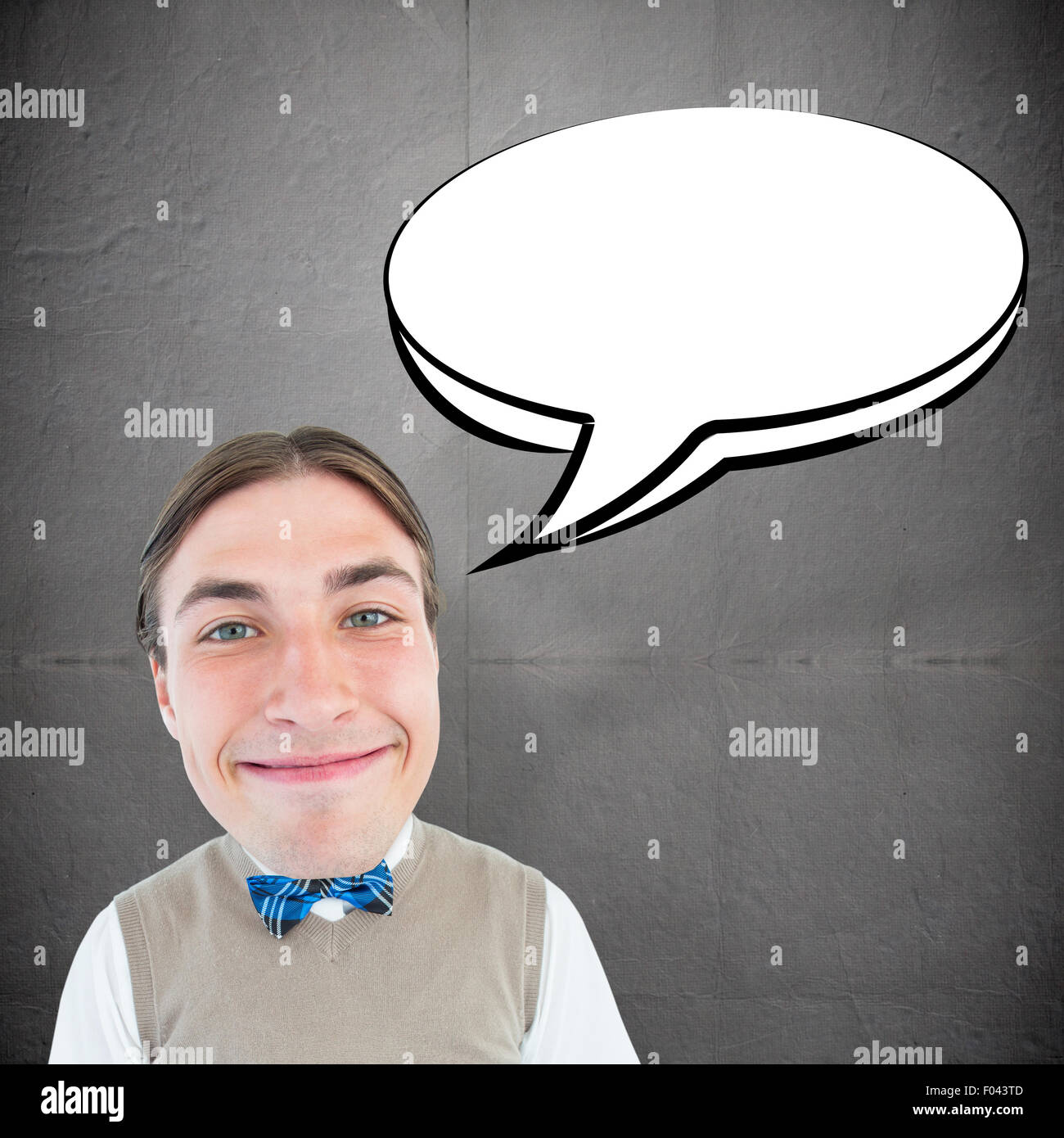 Composite image of nerd smiling Stock Photo - Alamy
