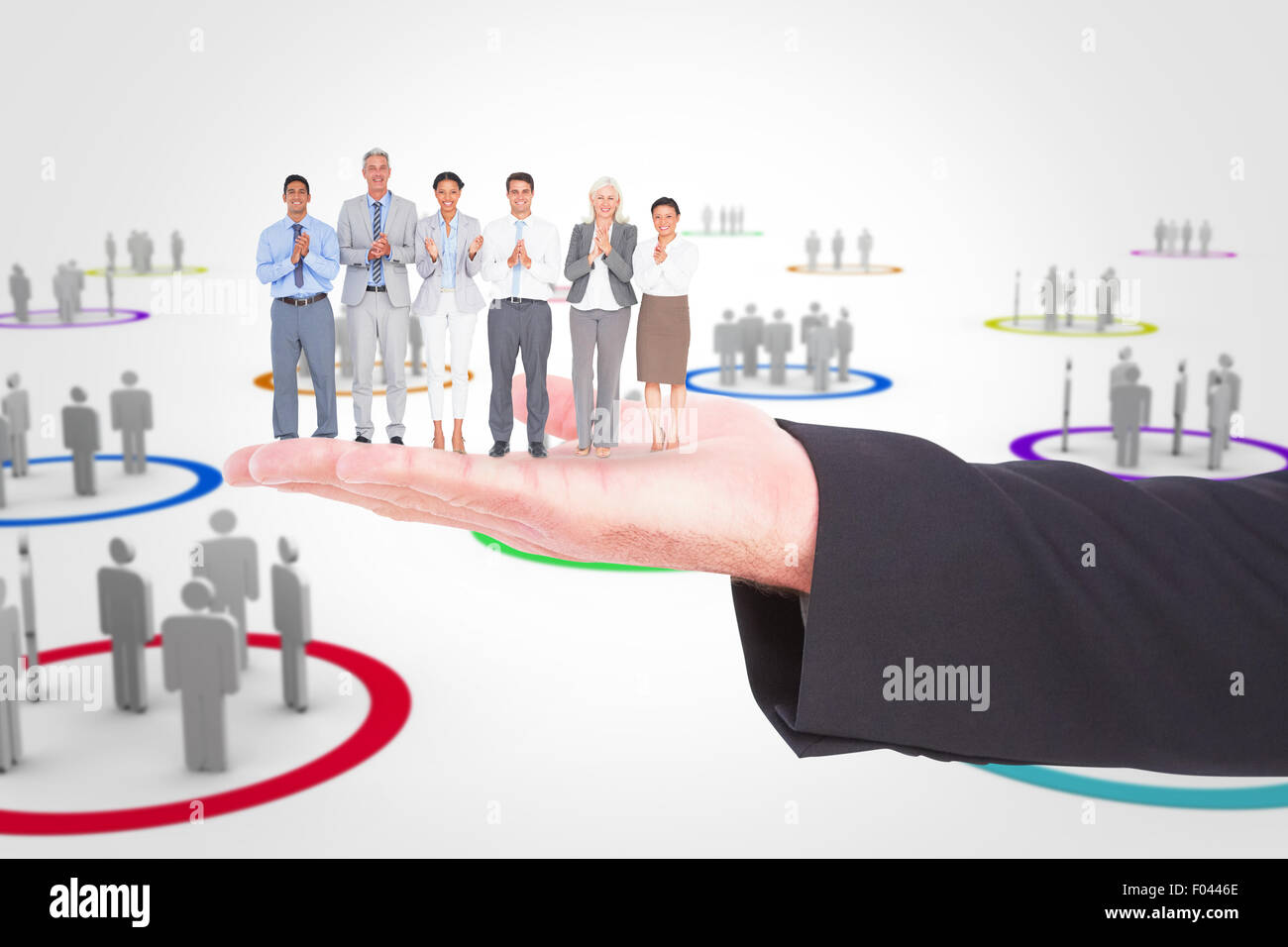 Indian Business People Standing Clapping High Resolution Stock ...