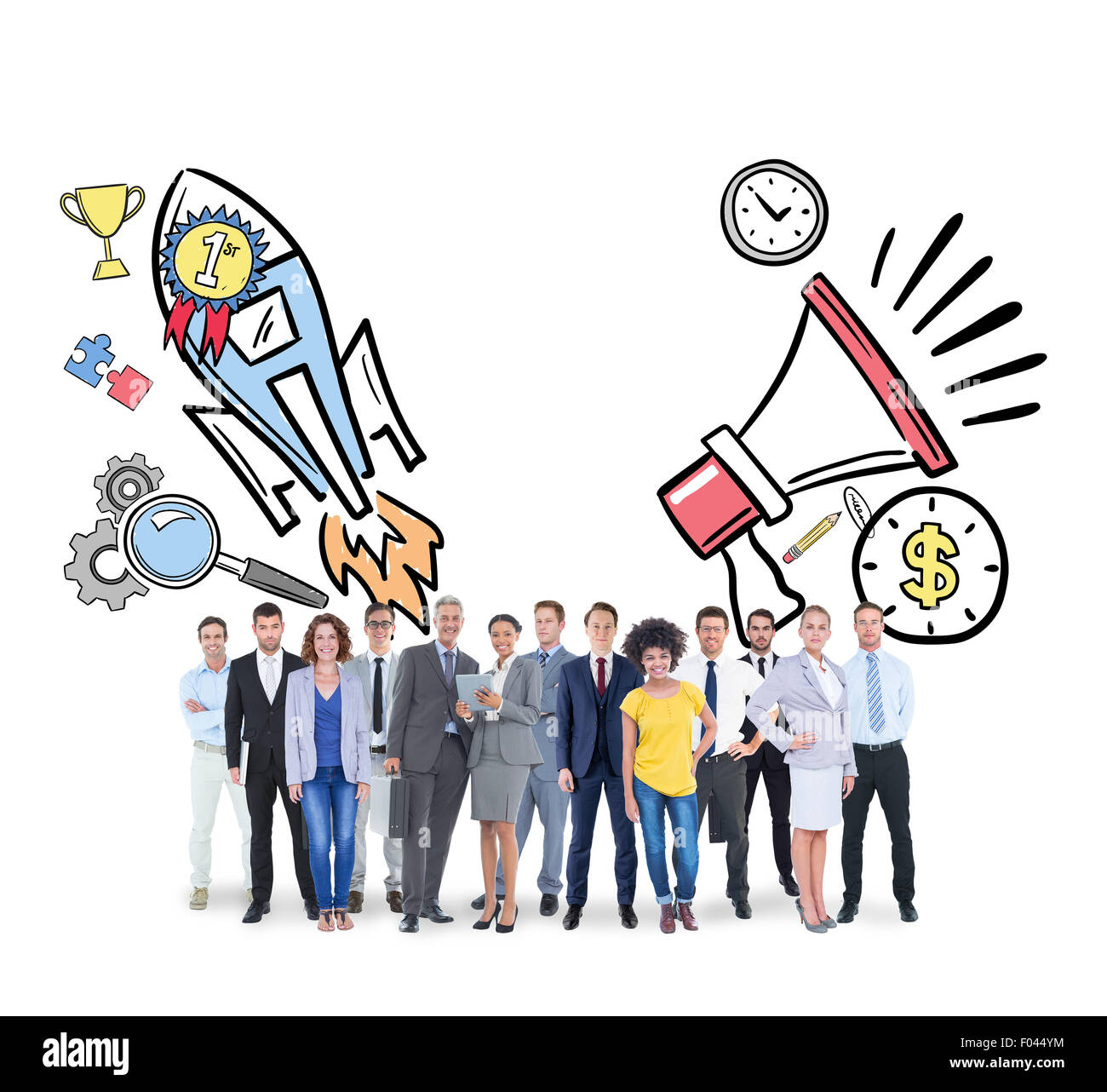 Team male female african american Cut Out Stock Images & Pictures - Alamy