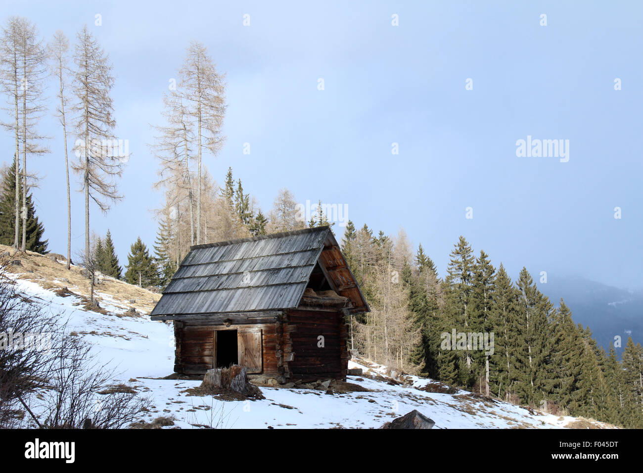 cabin in the Austrian Alps Stock Photo - Alamy