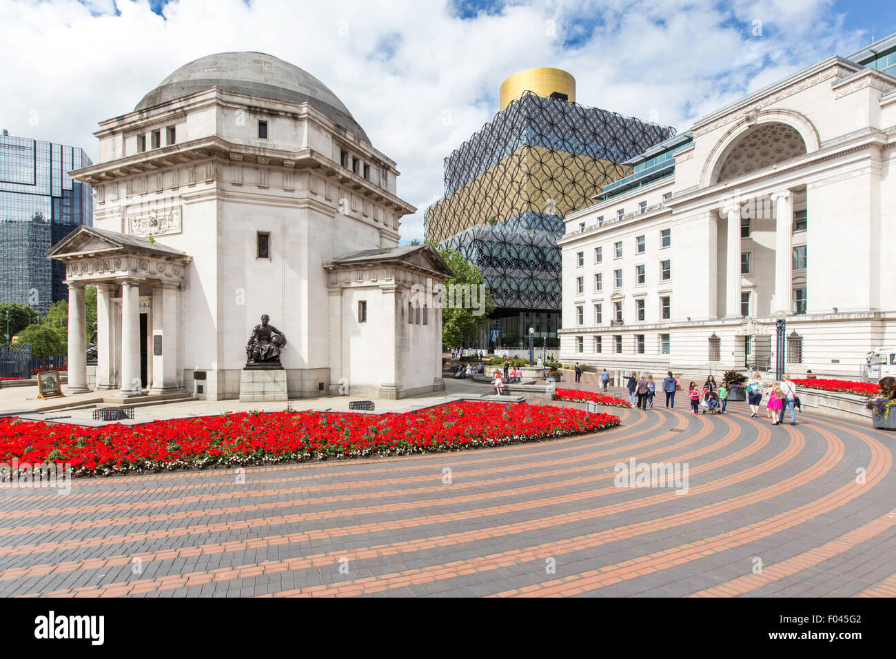 Centenary Square, the Hall of Memory, Paradise Forum and the Old library, Birmingham, England ...