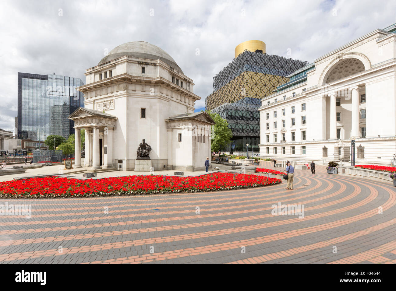 Centenary Square, the Hall of Memory, Paradise Forum and the Old library, Birmingham, England ...