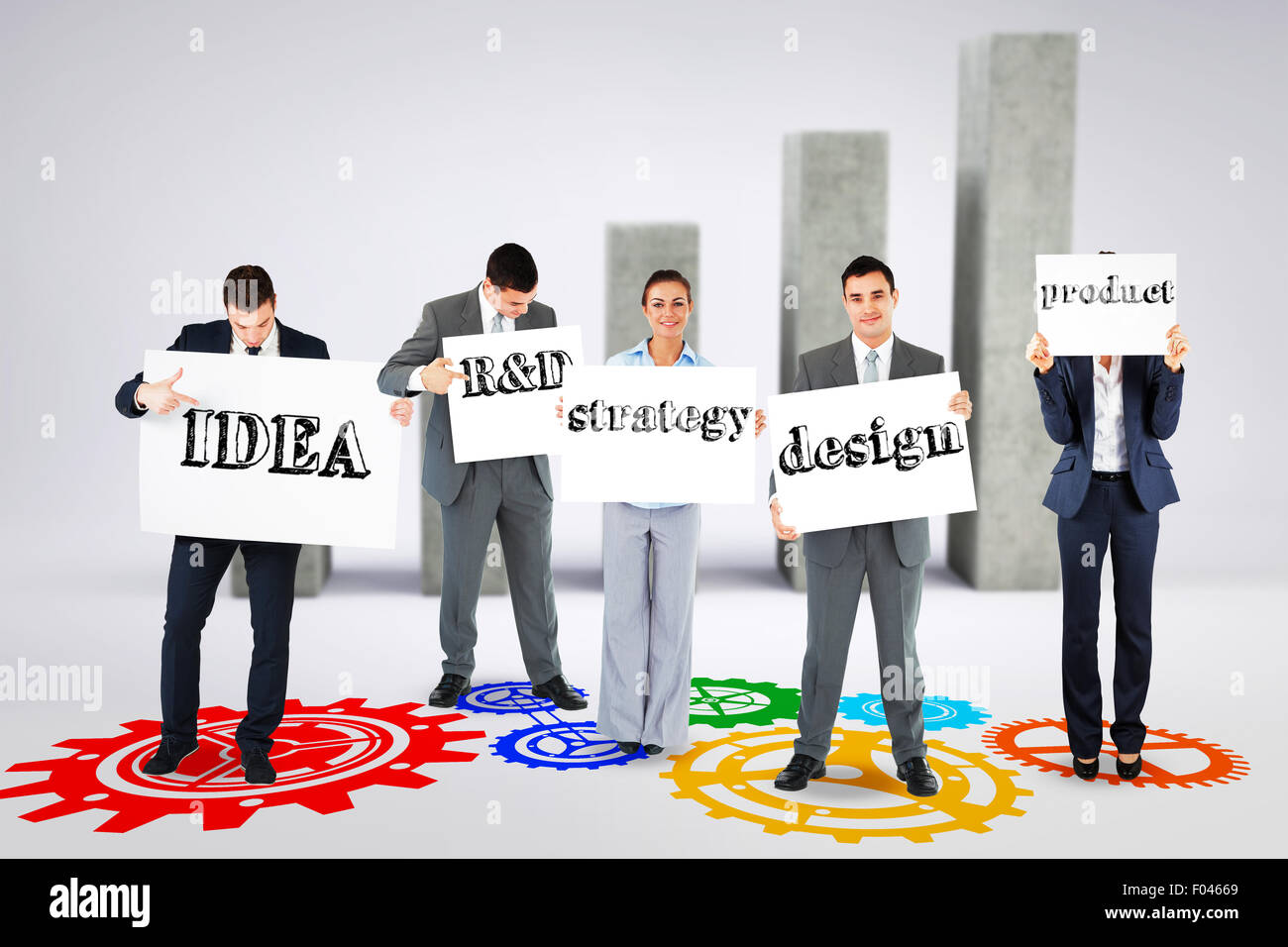 Composite image of business team Stock Photo - Alamy