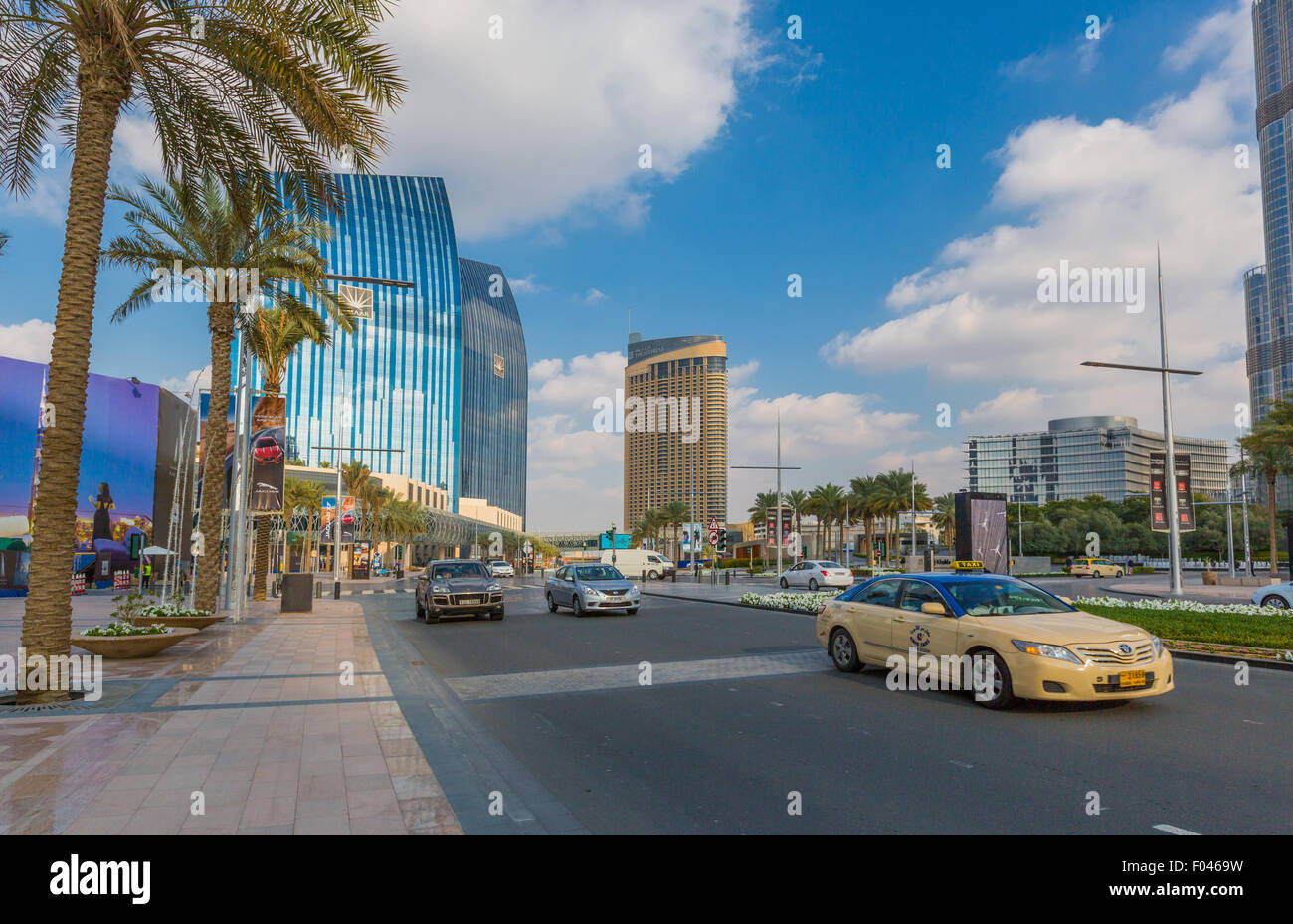 DUBAI, UAE-JANUARY 16: Skyscrapers in the city center on January 16 ...