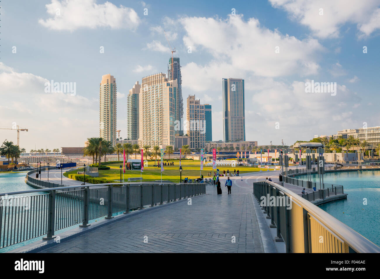 DUBAI, UAE-JANUARY 16: Skyscrapers in the city center on January 16 ...