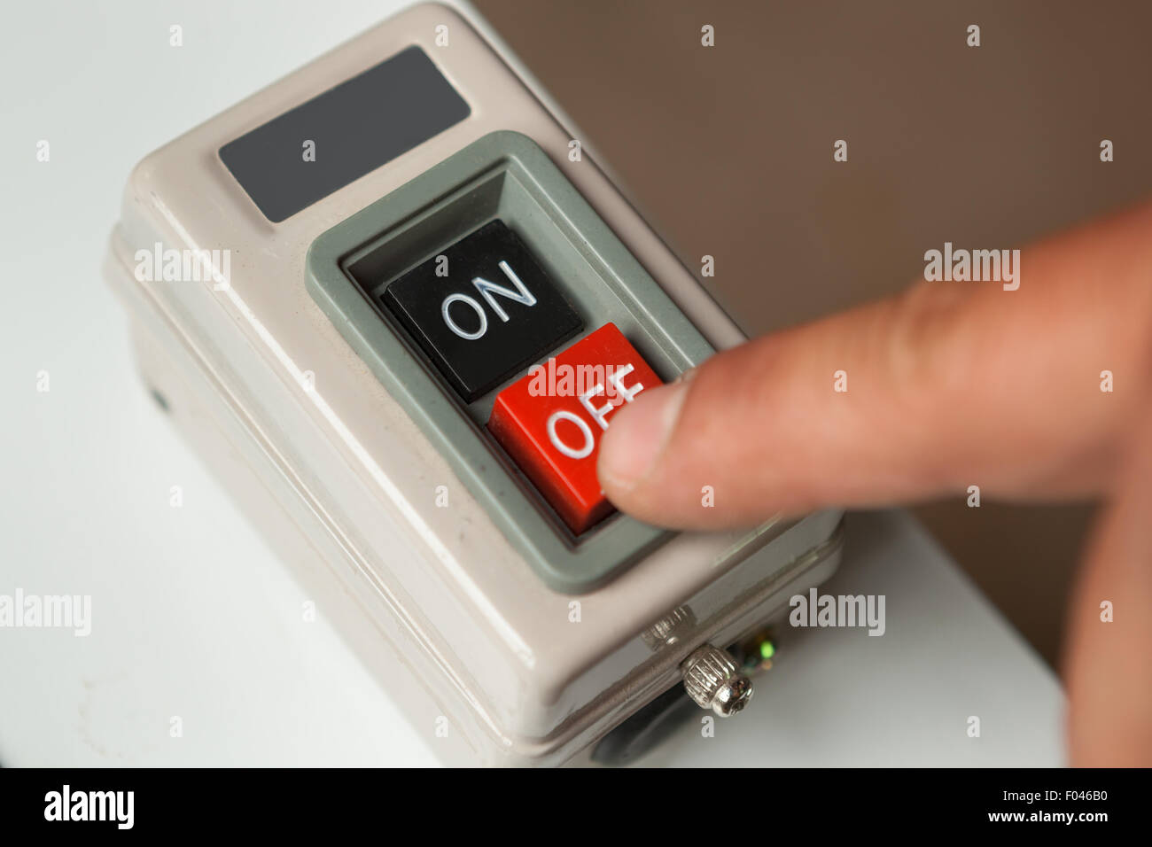 Hand stop button hi-res stock photography and images - Alamy