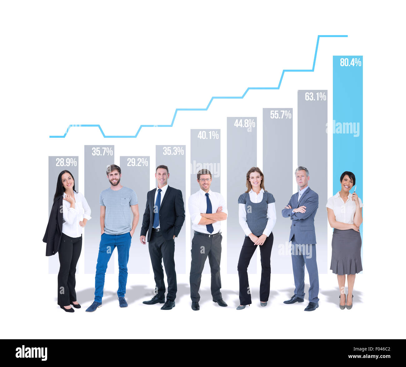 Composite image of business team Stock Photo - Alamy