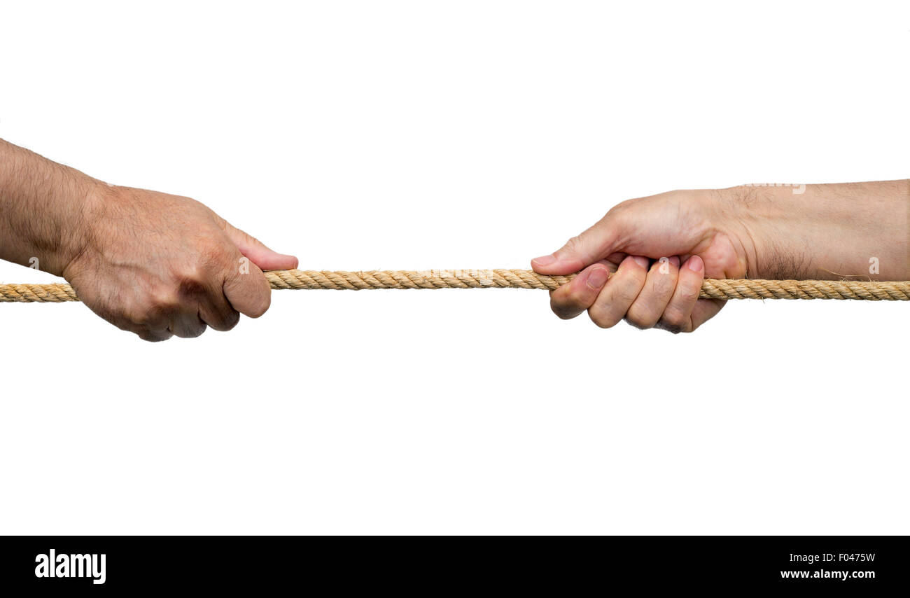 Male hand pulling rope hi-res stock photography and images - Alamy