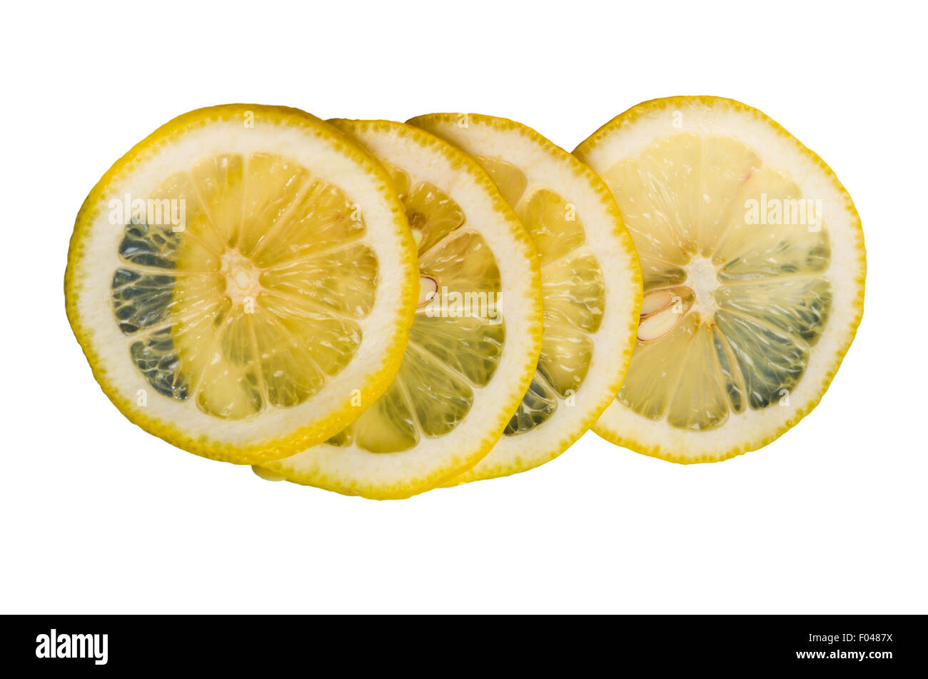 Lemons slices on white hi-res stock photography and images - Alamy