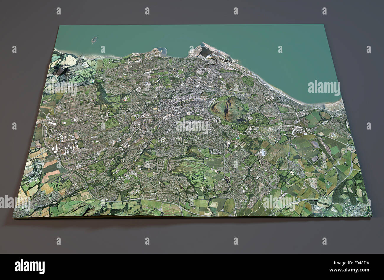 Satellite view of edinburgh map hi-res stock photography and images - Alamy