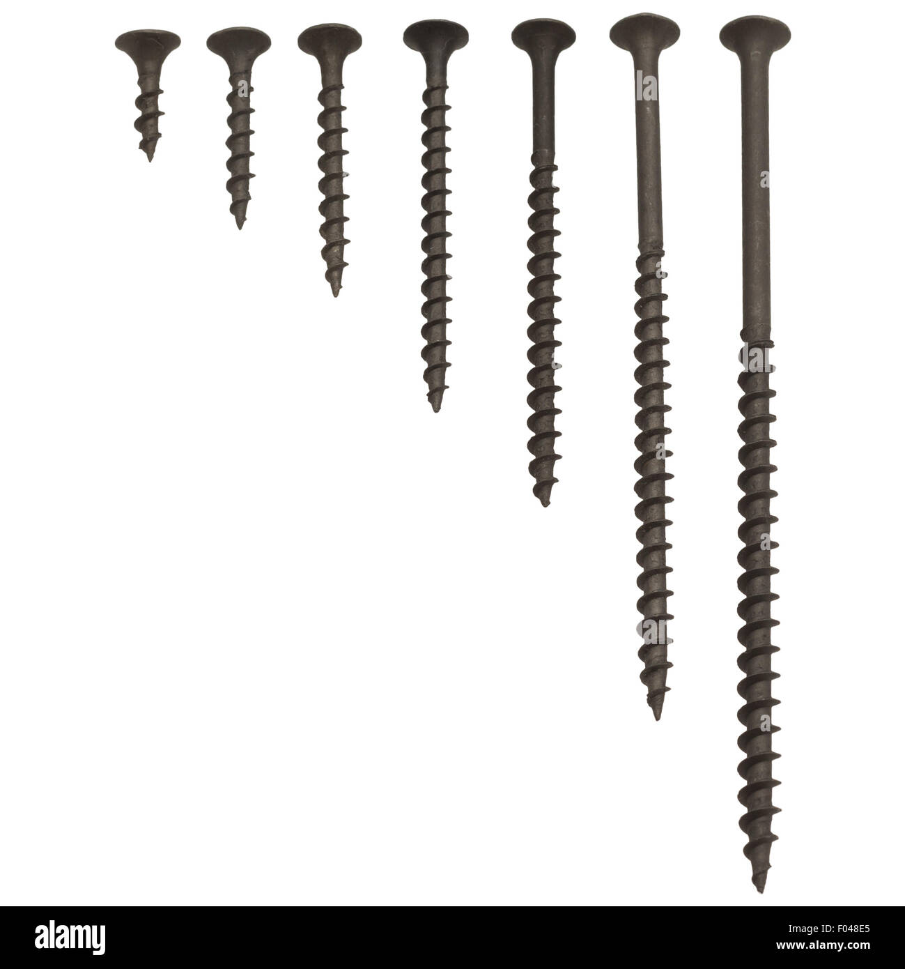 Black screws isolated Stock Photo - Alamy