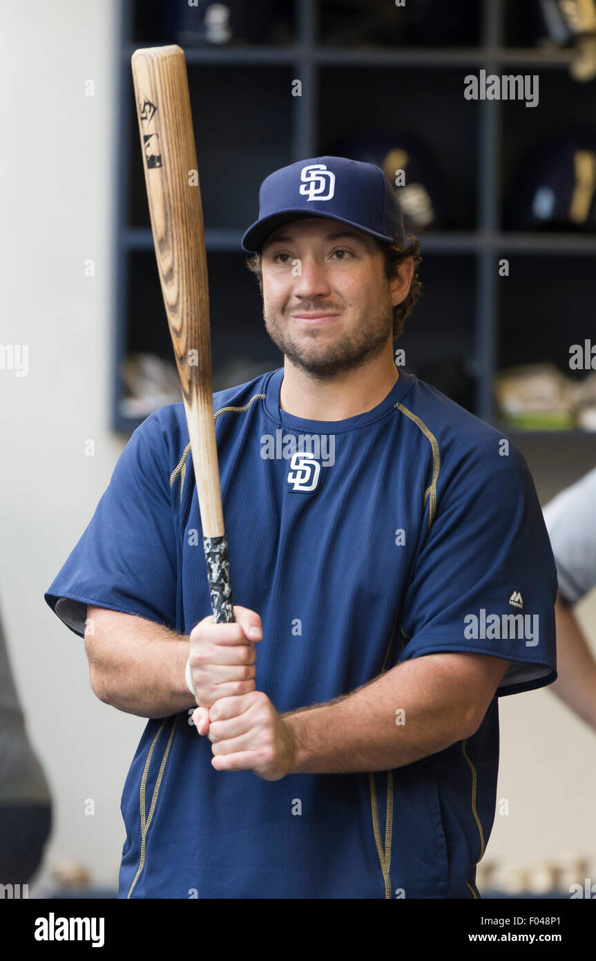 Milwaukee, WI, USA. 05th Aug, 2015. San Diego Padres first baseman ...