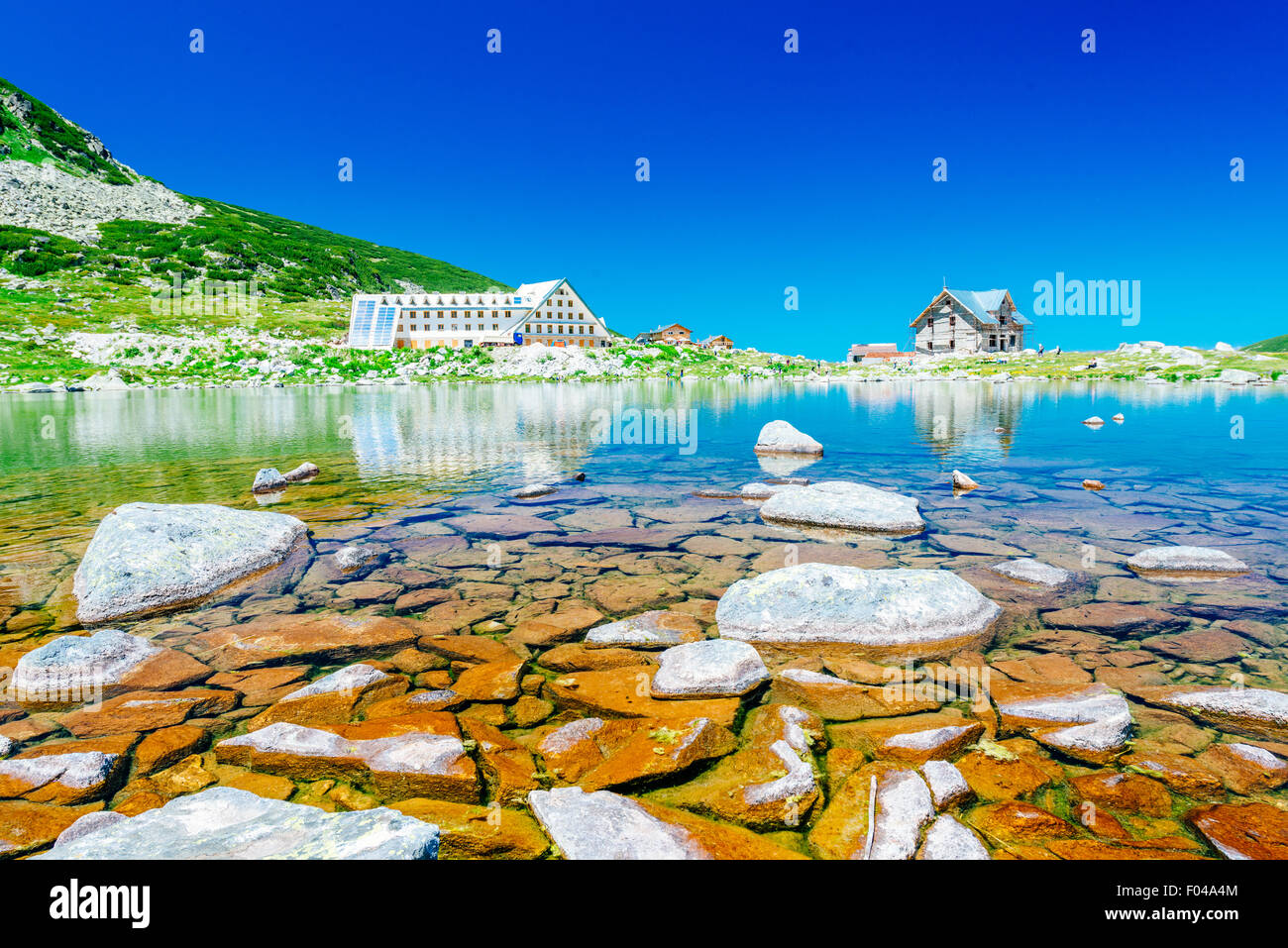 Hotel under construction on Musala mountain in Bulgaria Stock Photo - Alamy