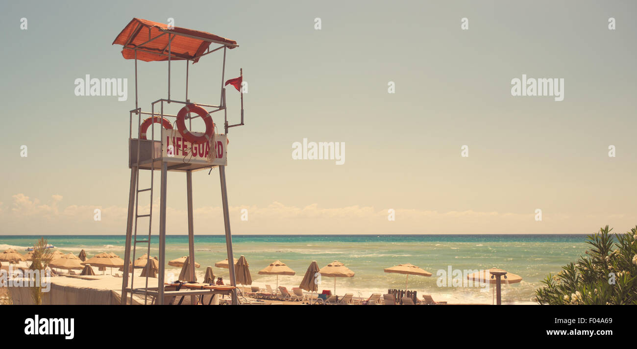 Lifeguard tower on the beach Stock Photo - Alamy