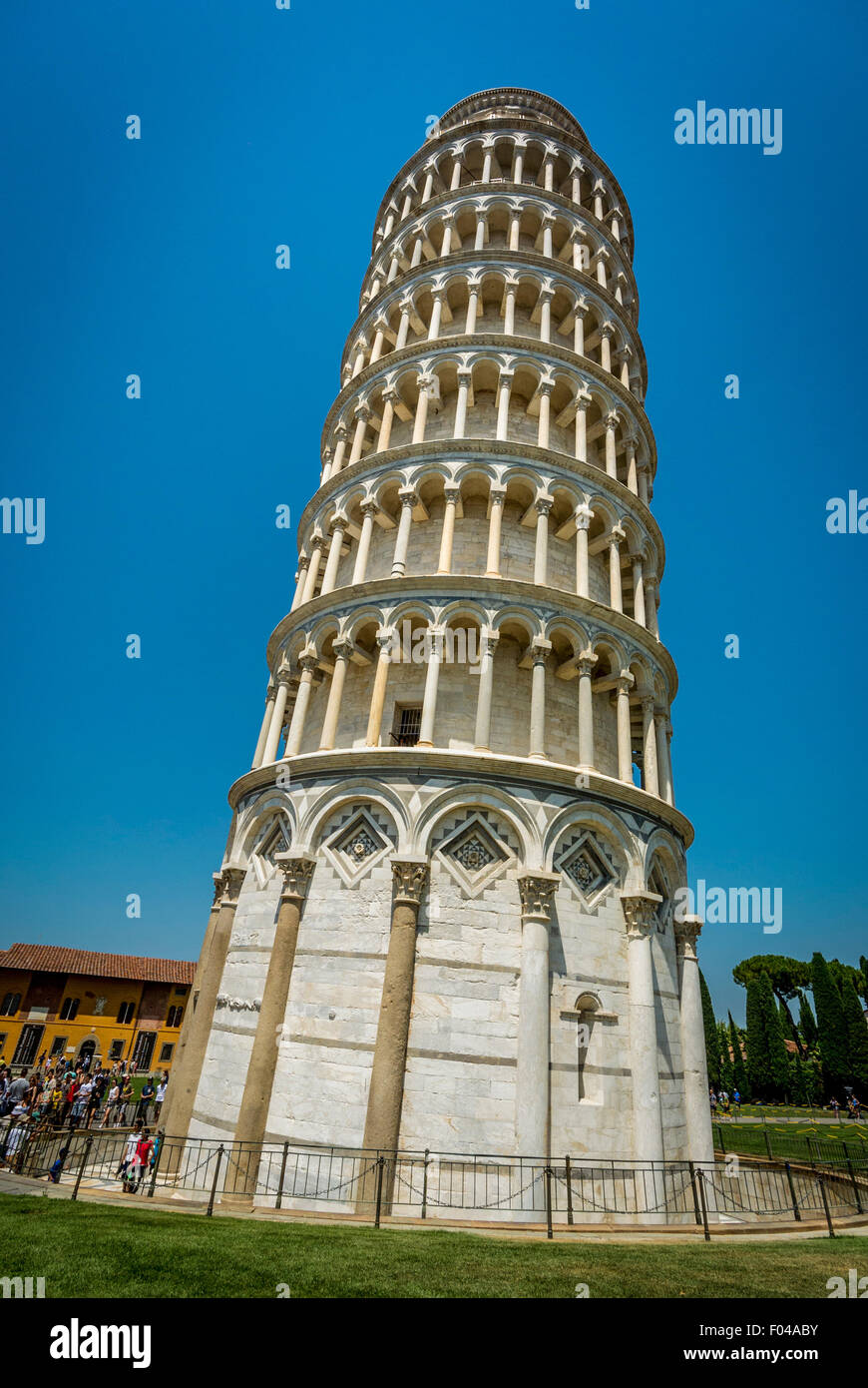 The bell tower of Pisa Cathedral, commonly called The Leaning Tower of ...