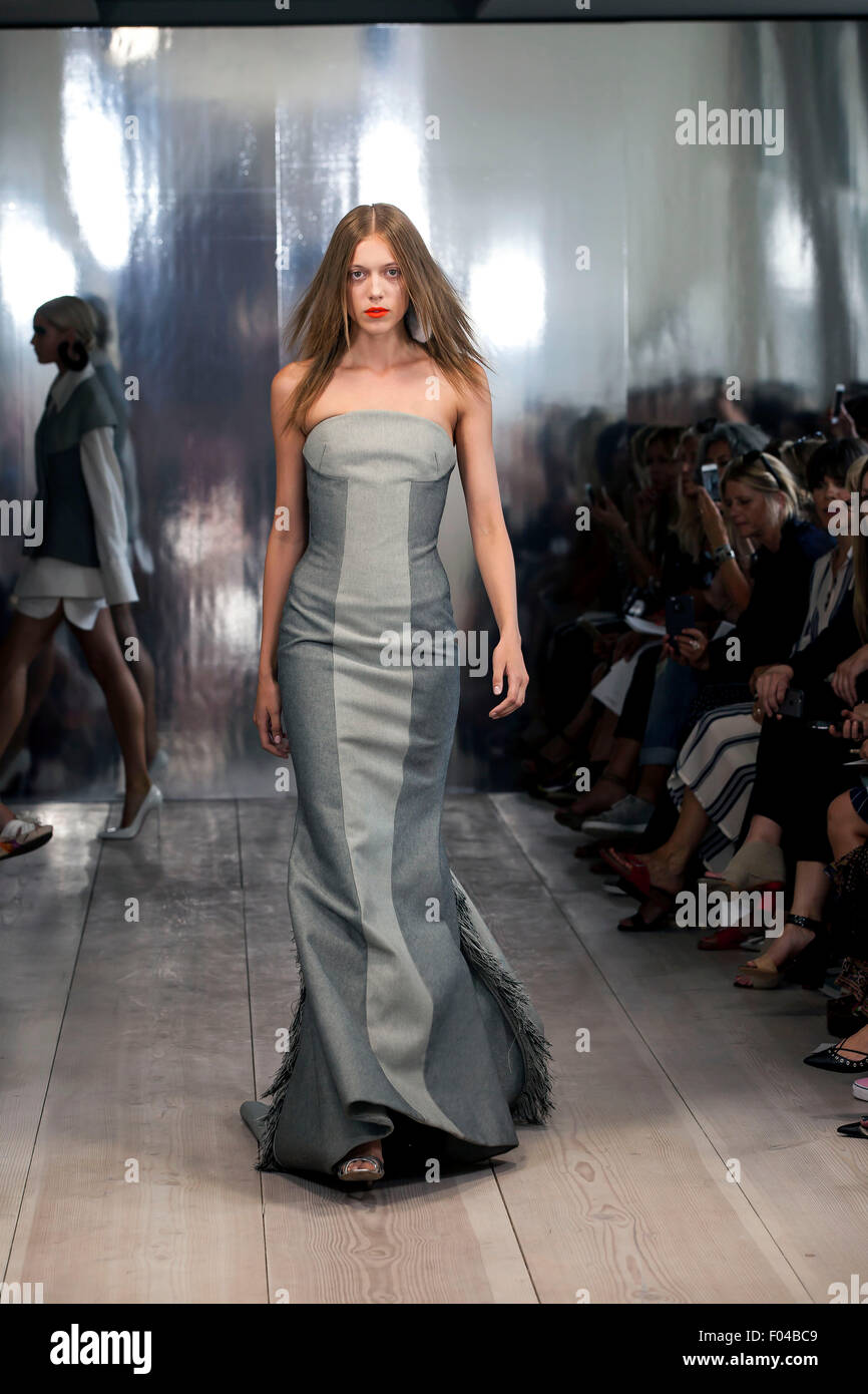 Copenhagen, Denmark, 6th Aug, 2015. A model walks the runway wearing ...