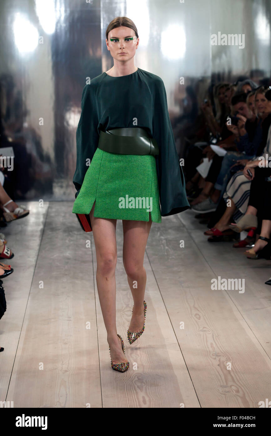 Copenhagen, Denmark, 6th Aug, 2015. A model walks the runway wearing ...