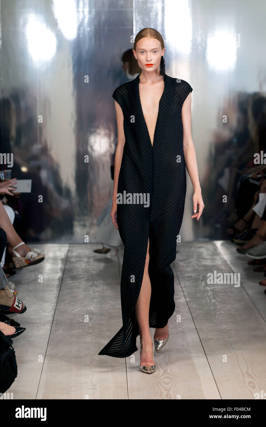 Copenhagen, Denmark, 6th Aug, 2015. A model walks the runway wearing ...