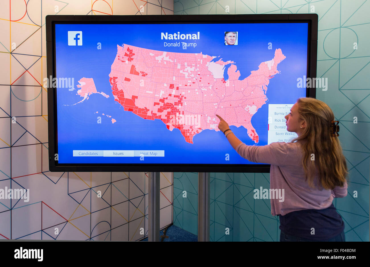 Cleveland, Ohio, USA. 06th Aug, 2015. EMILY HERMAN, a Facebook intern ...