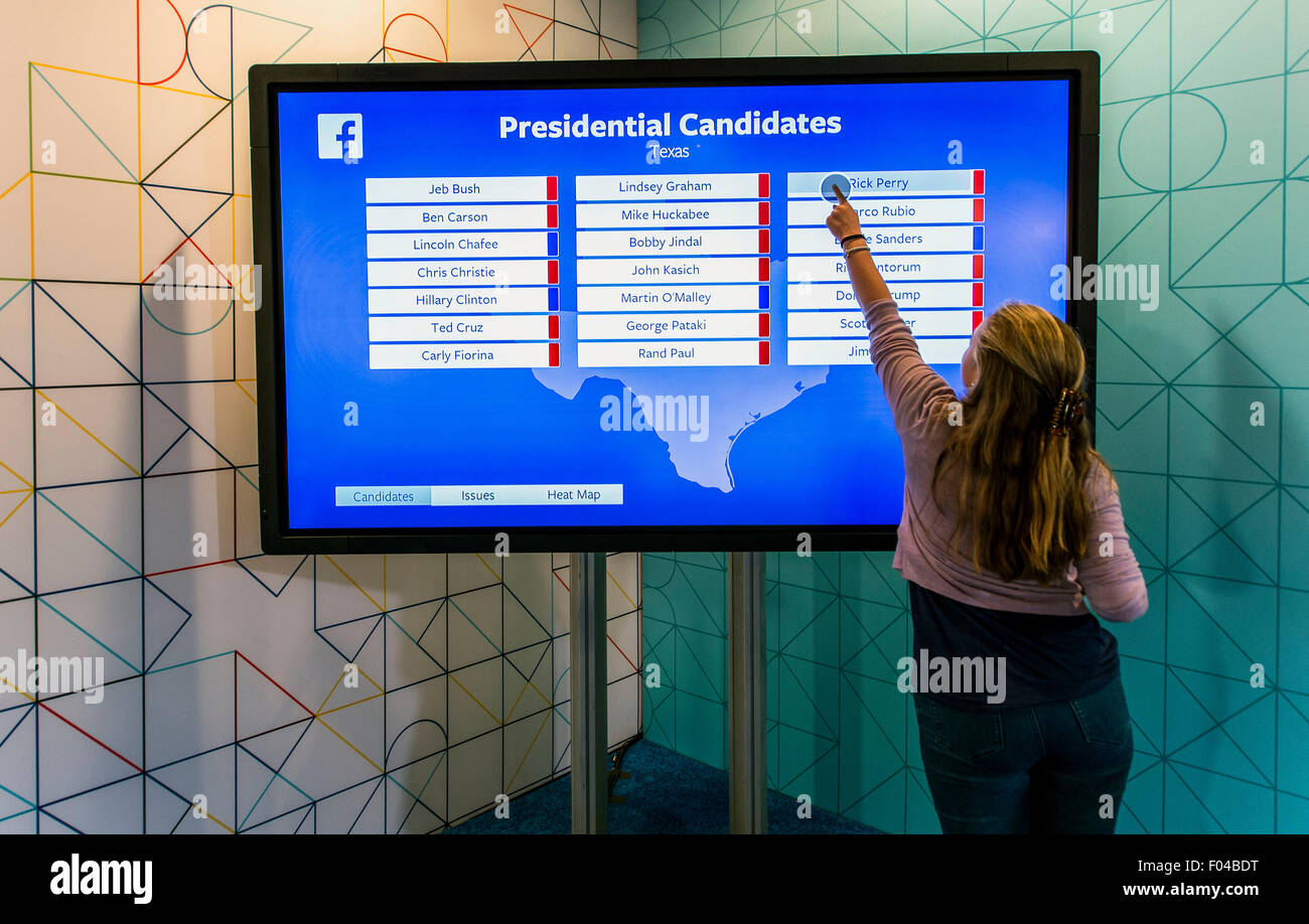 Cleveland, Ohio, USA. 06th Aug, 2015. EMILY HERMAN, a Facebook intern ...