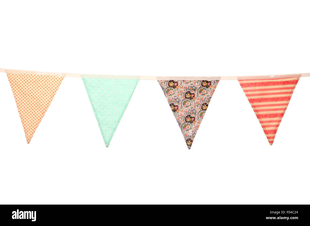 wedding bunting isolated on white background Stock Photo - Alamy