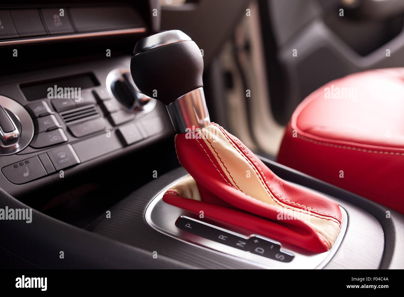 Modern car interior, close up photo Stock Photo - Alamy