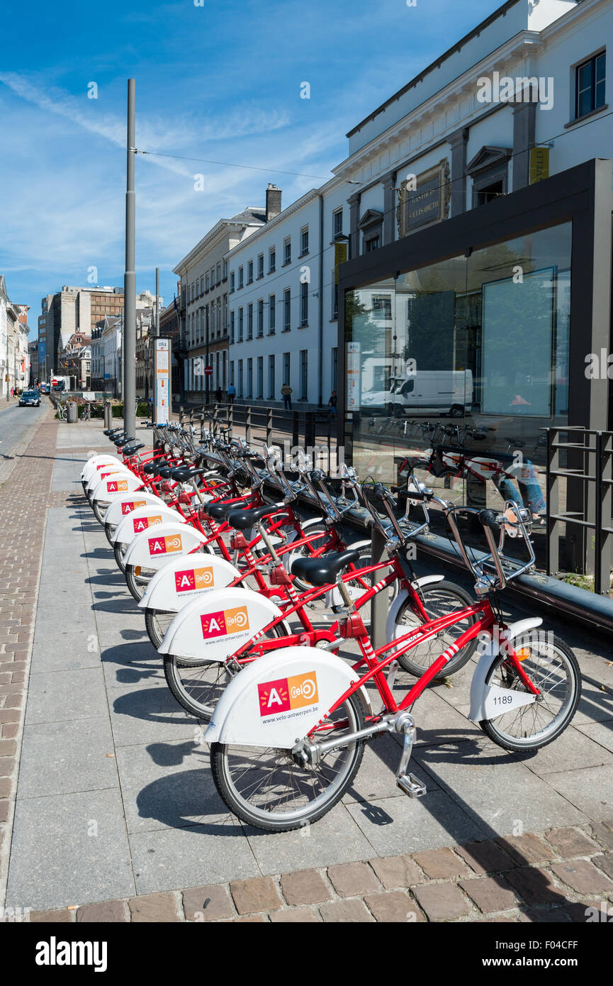 Belgium, Antwerp, Velo station - Lange Gasthuisstraat Stock Photo - Alamy
