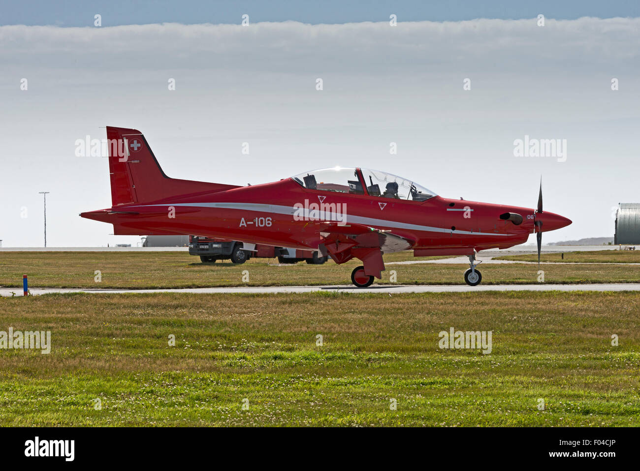 Raf Valley Anglesey North Wales Uk Swiss PC-21 turboprop aircraft A-106 ...