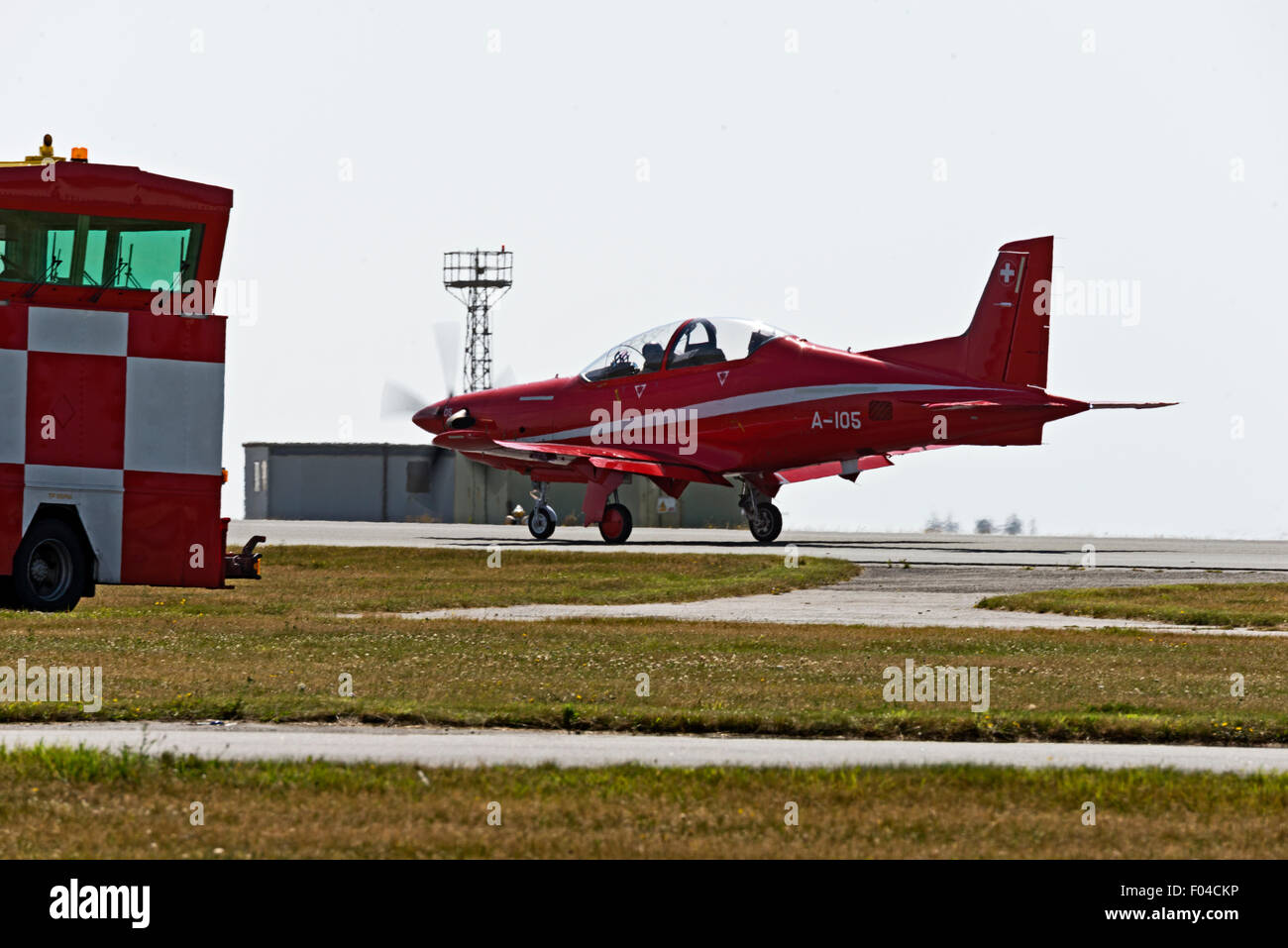 Raf Valley Anglesey North Wales Uk Swiss PC-21 turboprop aircraft A-105 ...