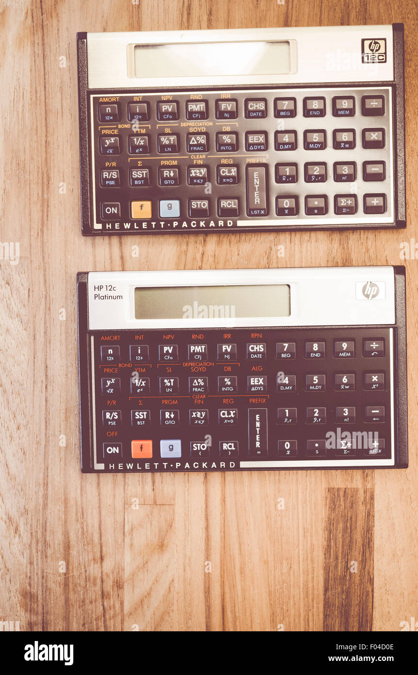 HP-12C and HP12-C Platinum Hewlet-Packard rpn financial calculators on ...