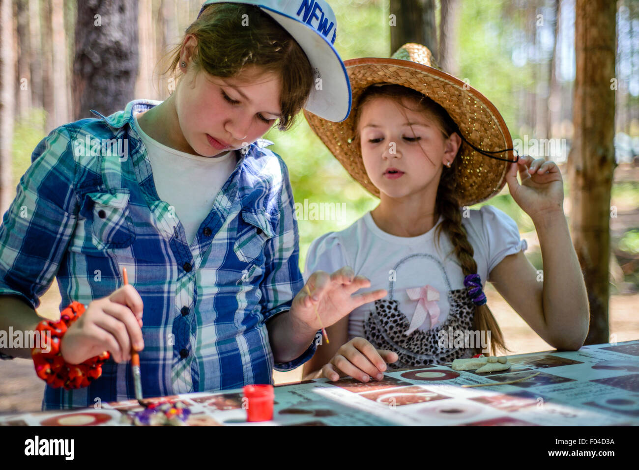 Scouts art class lesson at a camp in Ukrainian scout training camp ...