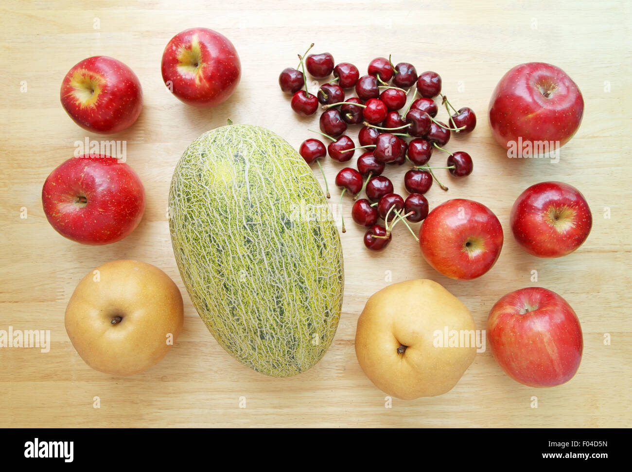 Assortment of fruits on table Stock Photo - Alamy