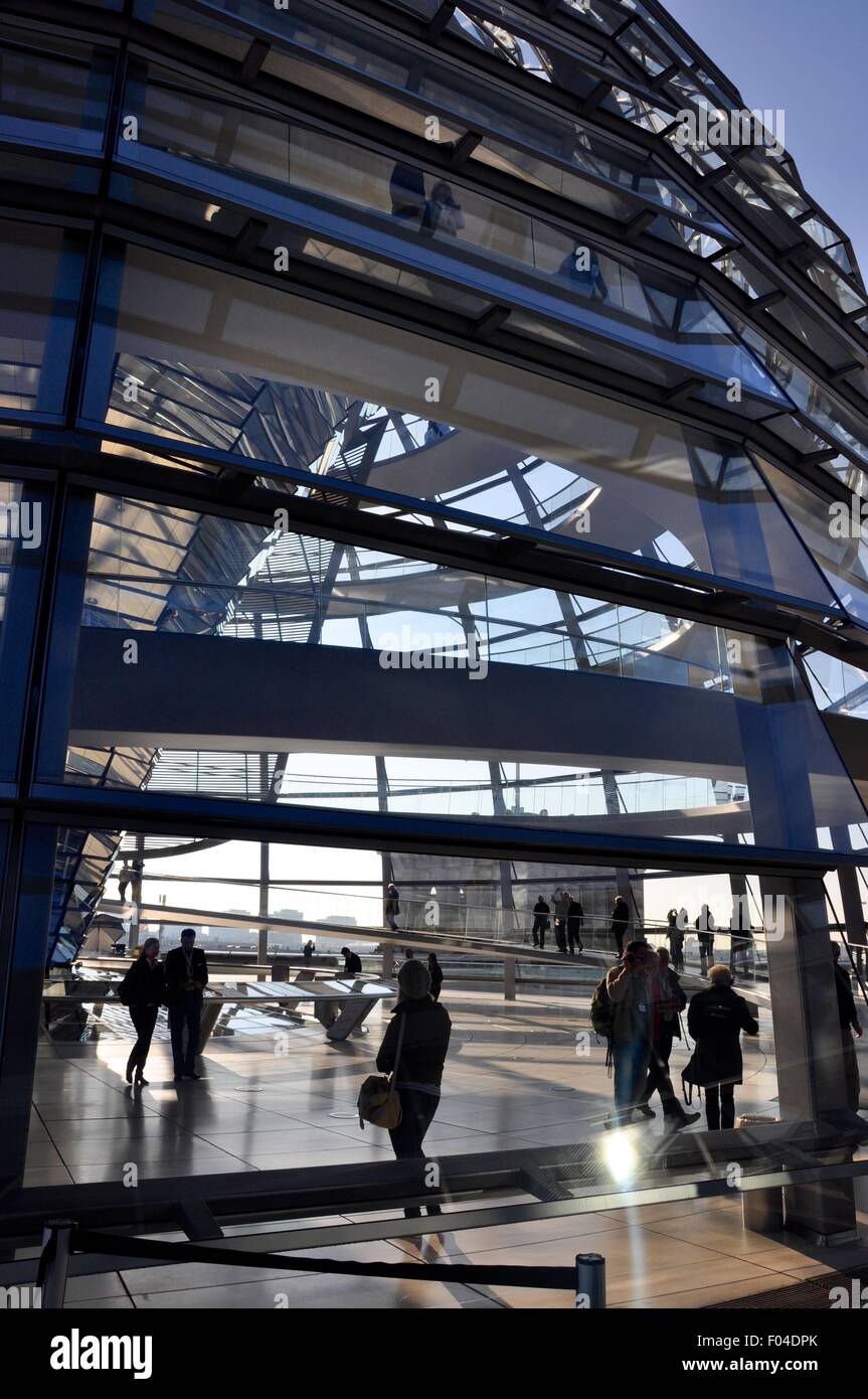 Reichstag modern glass building in Berlin by Sir Norman Foster Stock ...