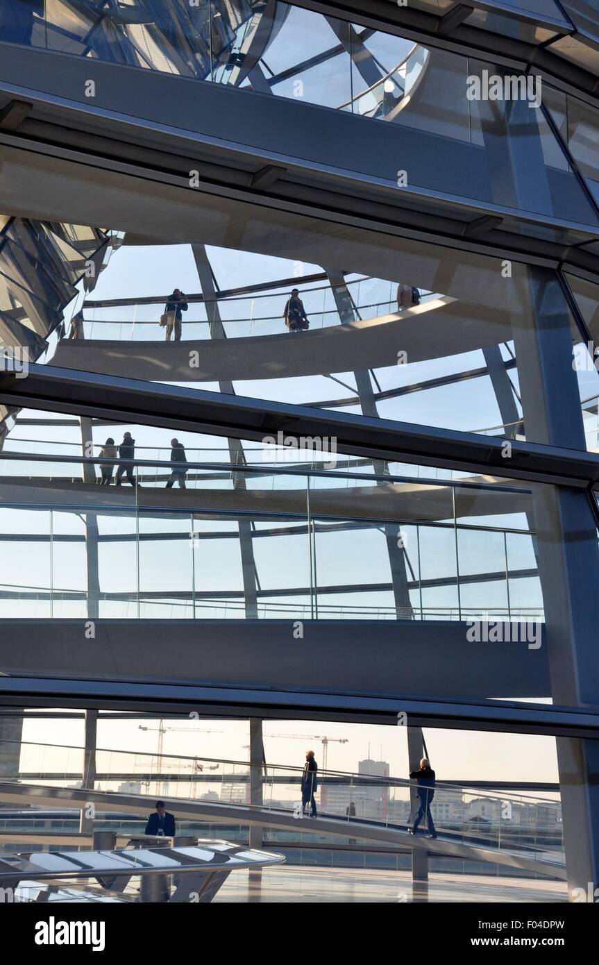 Reichstag modern glass building in Berlin by Sir Norman Foster Stock ...