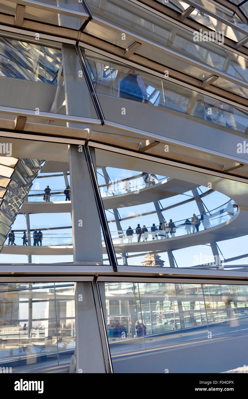Reichstag modern glass building in Berlin by Sir Norman Foster Stock ...