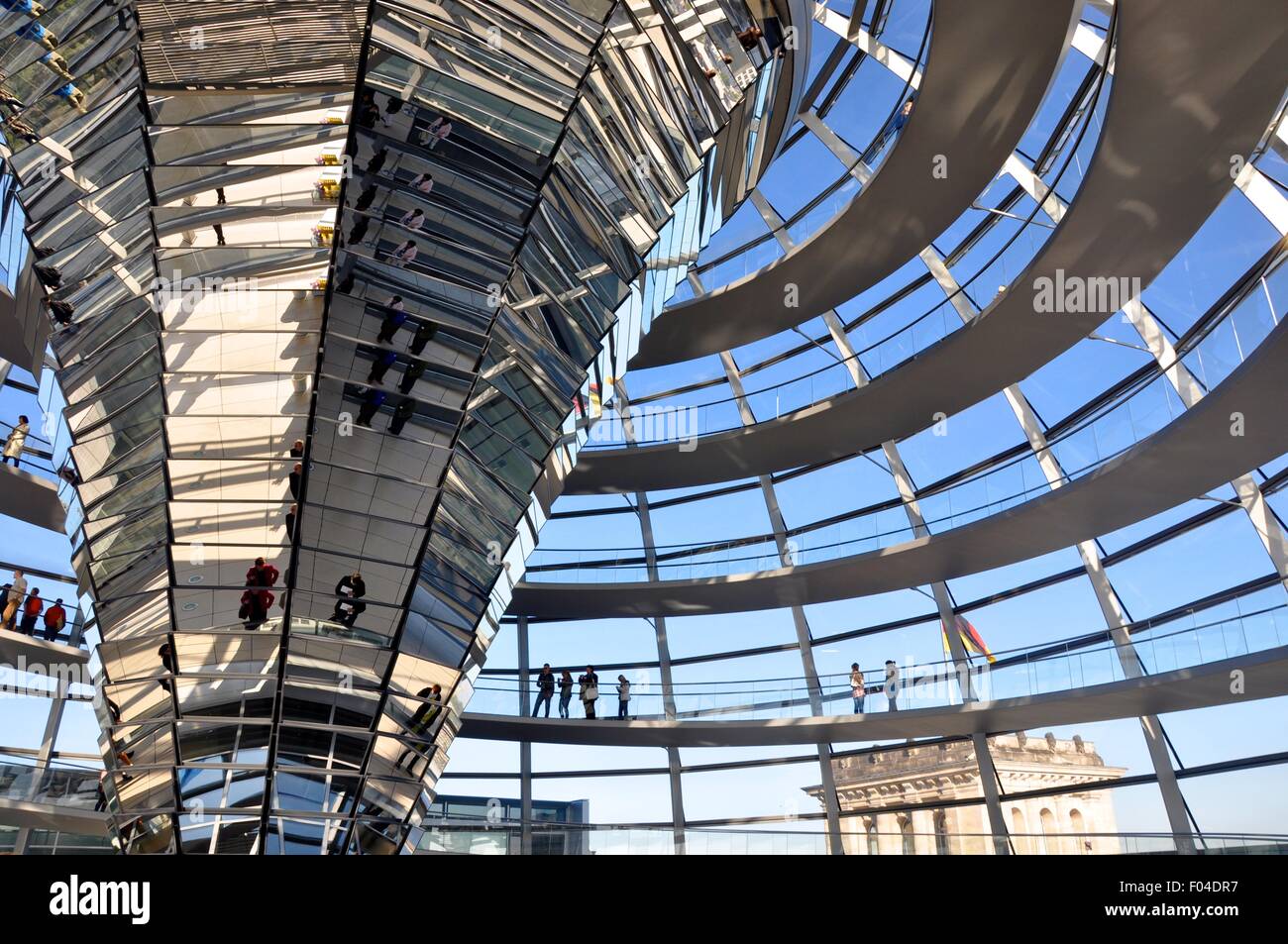 Reichstag modern glass building in Berlin by Sir Norman Foster Stock ...