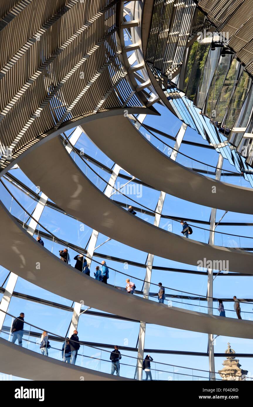 Reichstag modern glass building in Berlin by Sir Norman Foster Stock ...