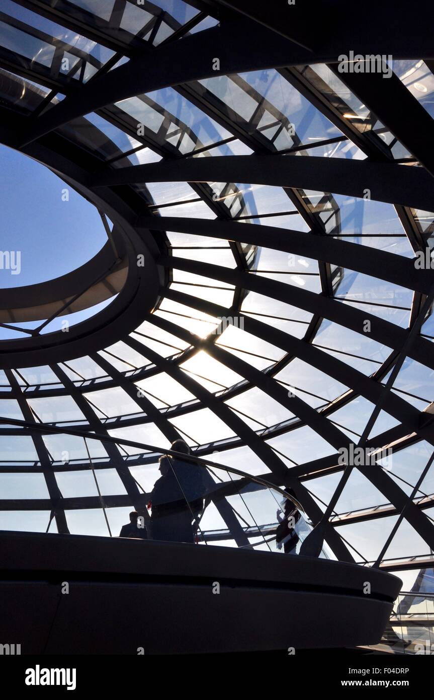 Reichstag modern glass building in Berlin by Sir Norman Foster Stock ...