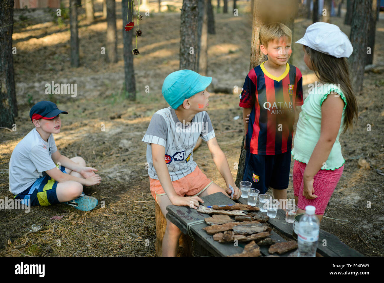 Scouts daily life in Ukrainian scout training camp, Kiev region ...