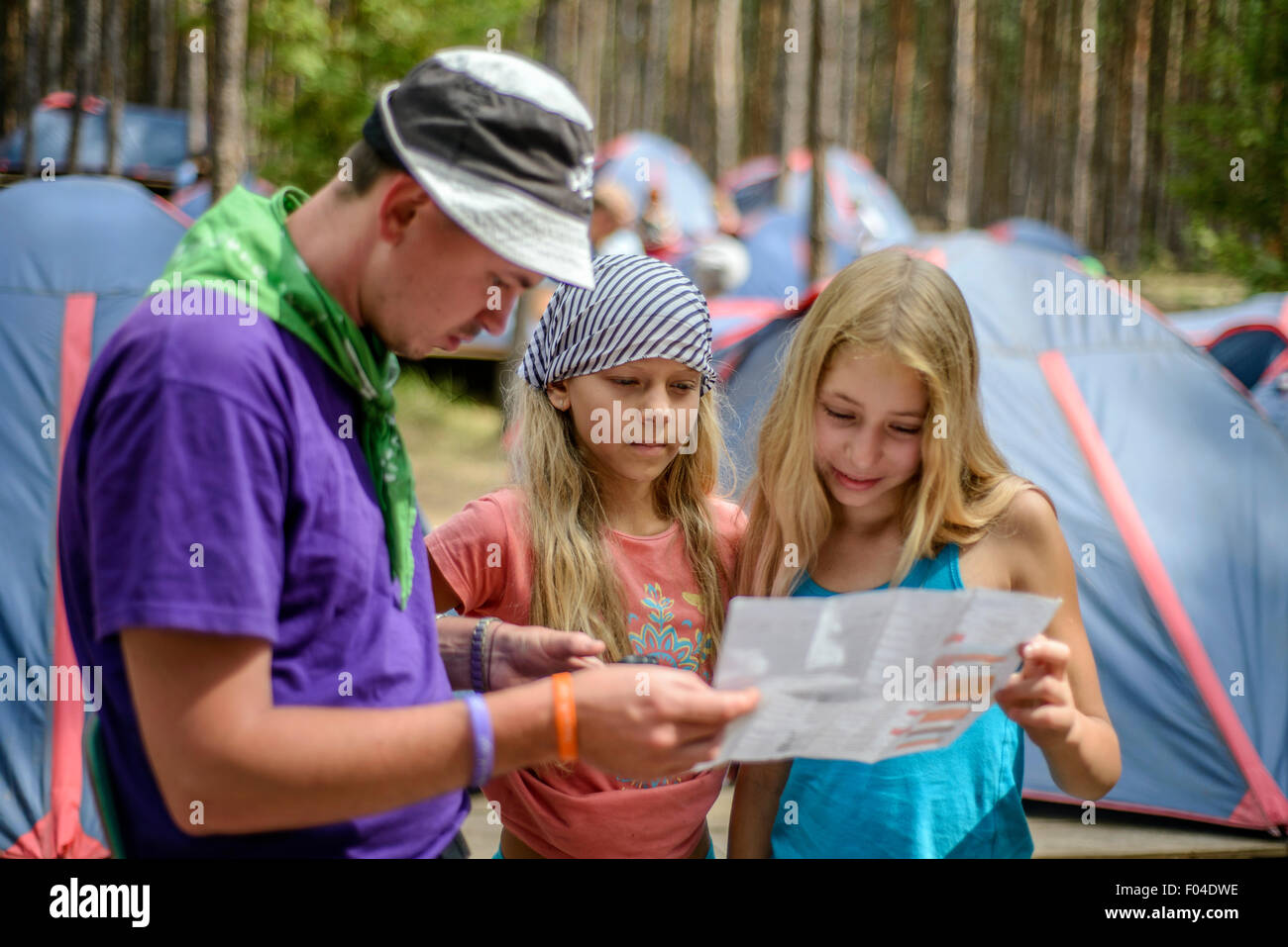 Scouts daily life in Ukrainian scout training camp, Kiev region ...