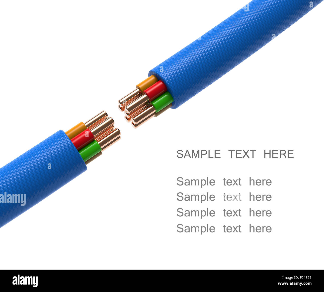 Power cable as business card concept Stock Photo - Alamy
