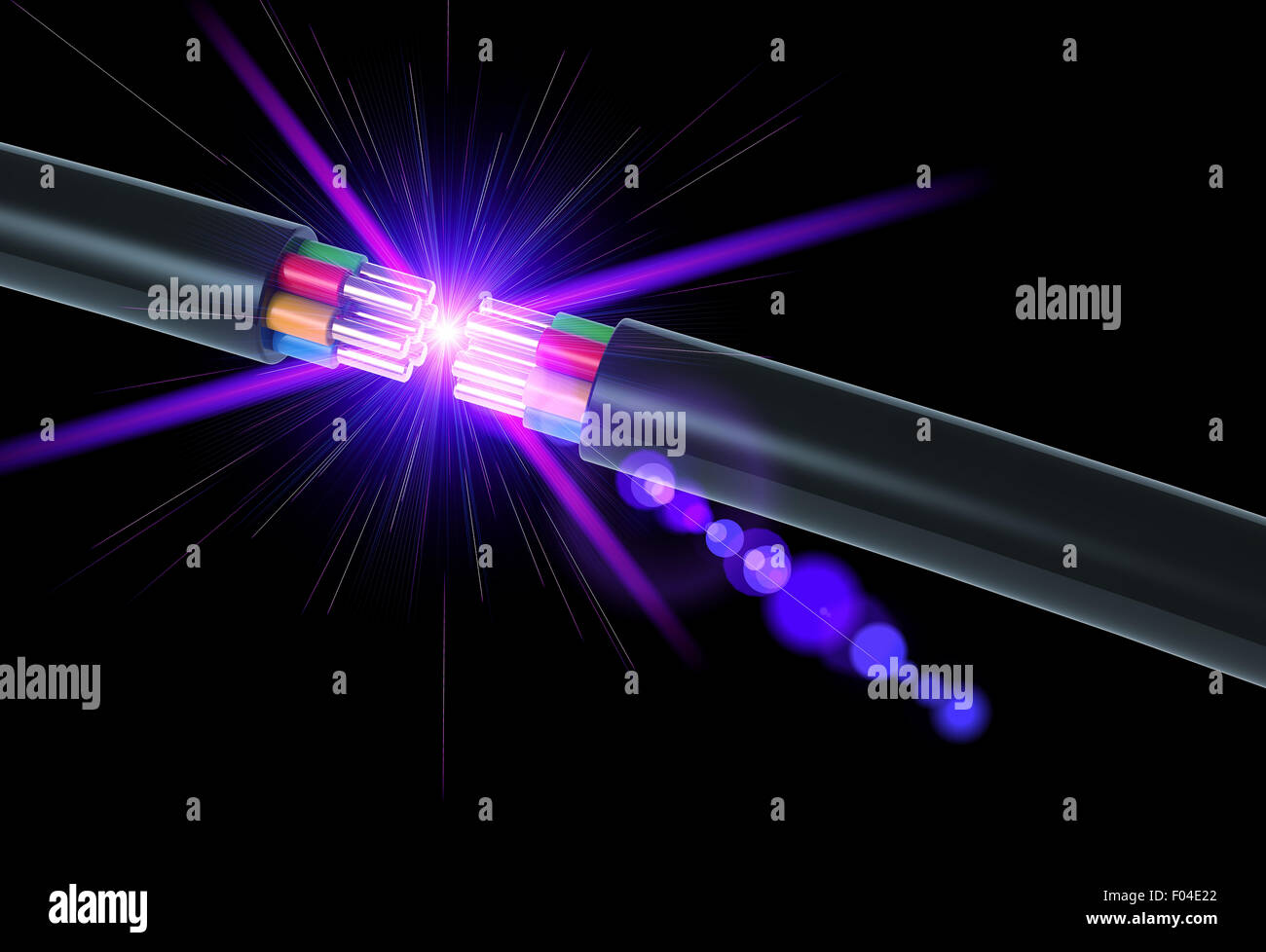 Power cable and electric discharge as concept Stock Photo - Alamy