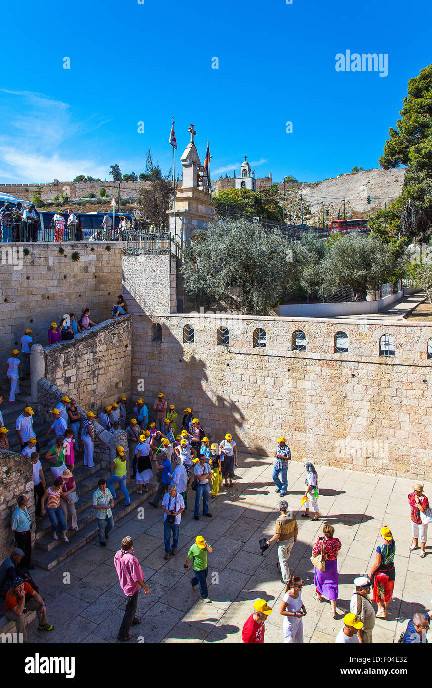 Israel, Jerusalem, people in the Mary's Tomb Church Stock Photo - Alamy
