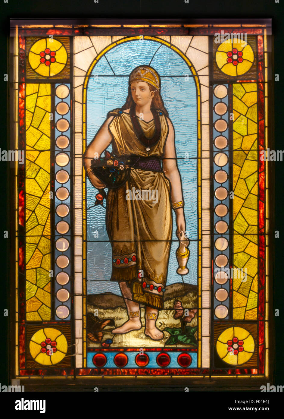 Standing Lady window designed & painted by Leo P Frohe & made by ...
