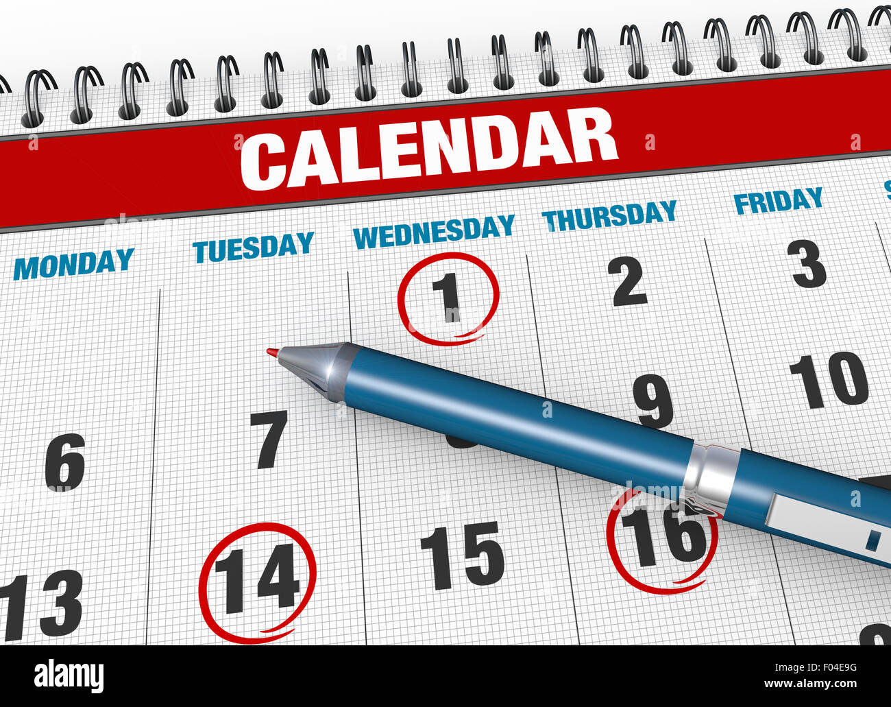 Calendar date circle hi-res stock photography and images - Alamy