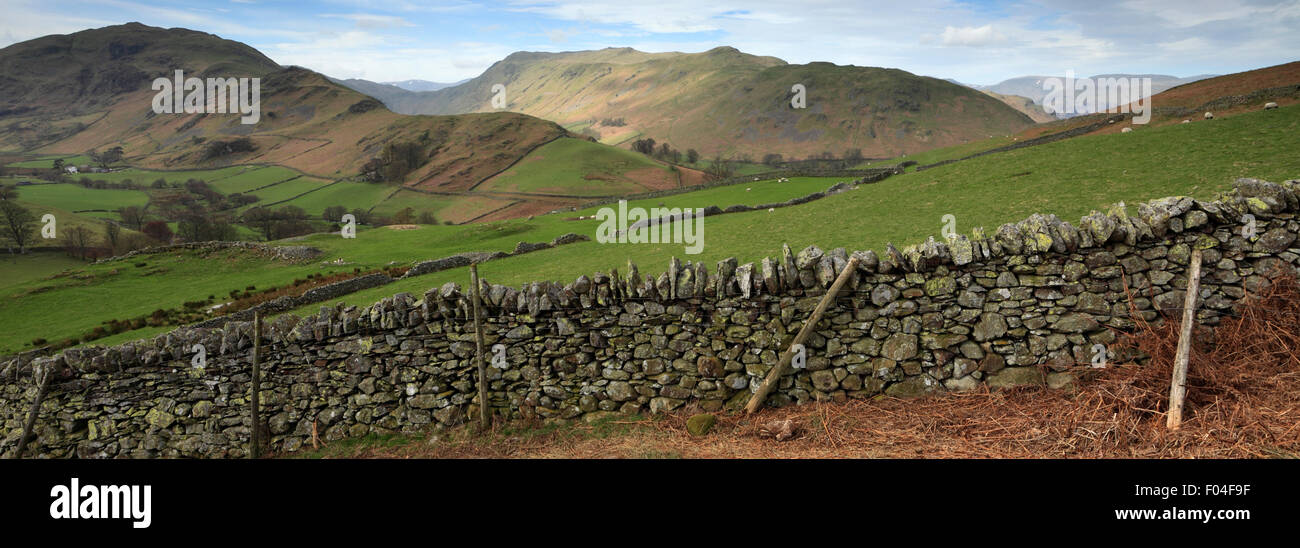 Spring, The Martindale Common valley, with Beda and Place Fells, Lake ...
