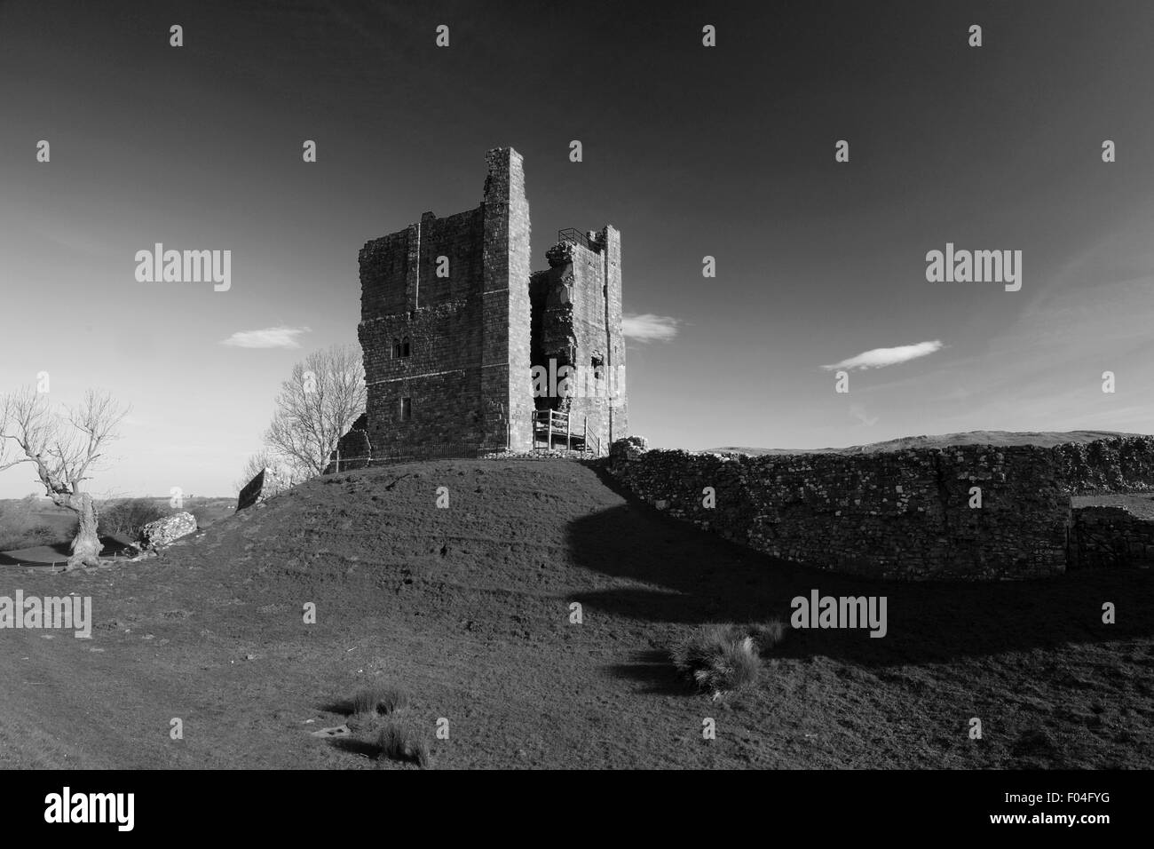 The ruins of Brough Castle, Brough Castle village, Cumbria County ...