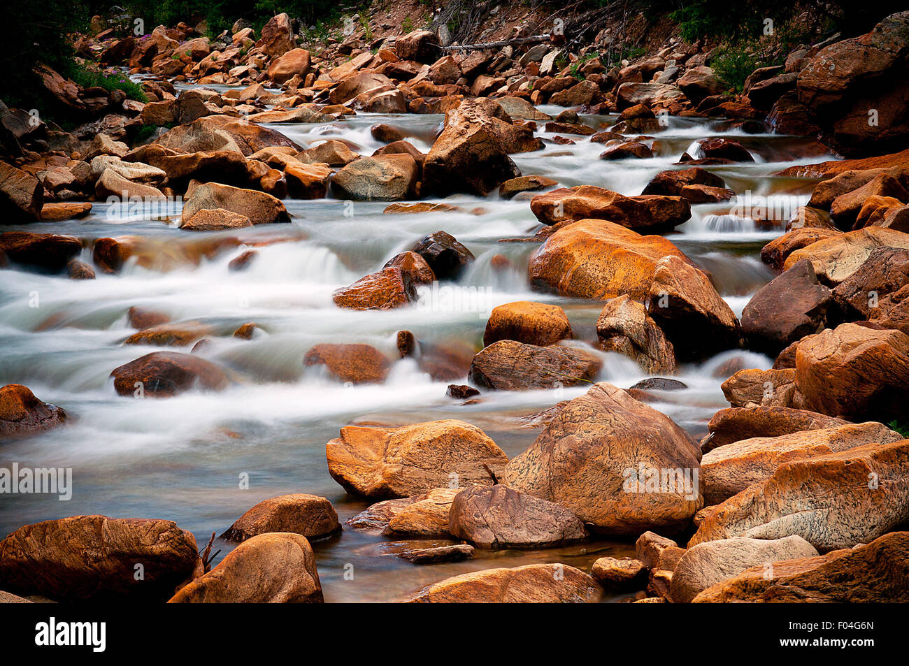 Soft cascades along the North Fork of Lake Creek near Mount Elbert and ...