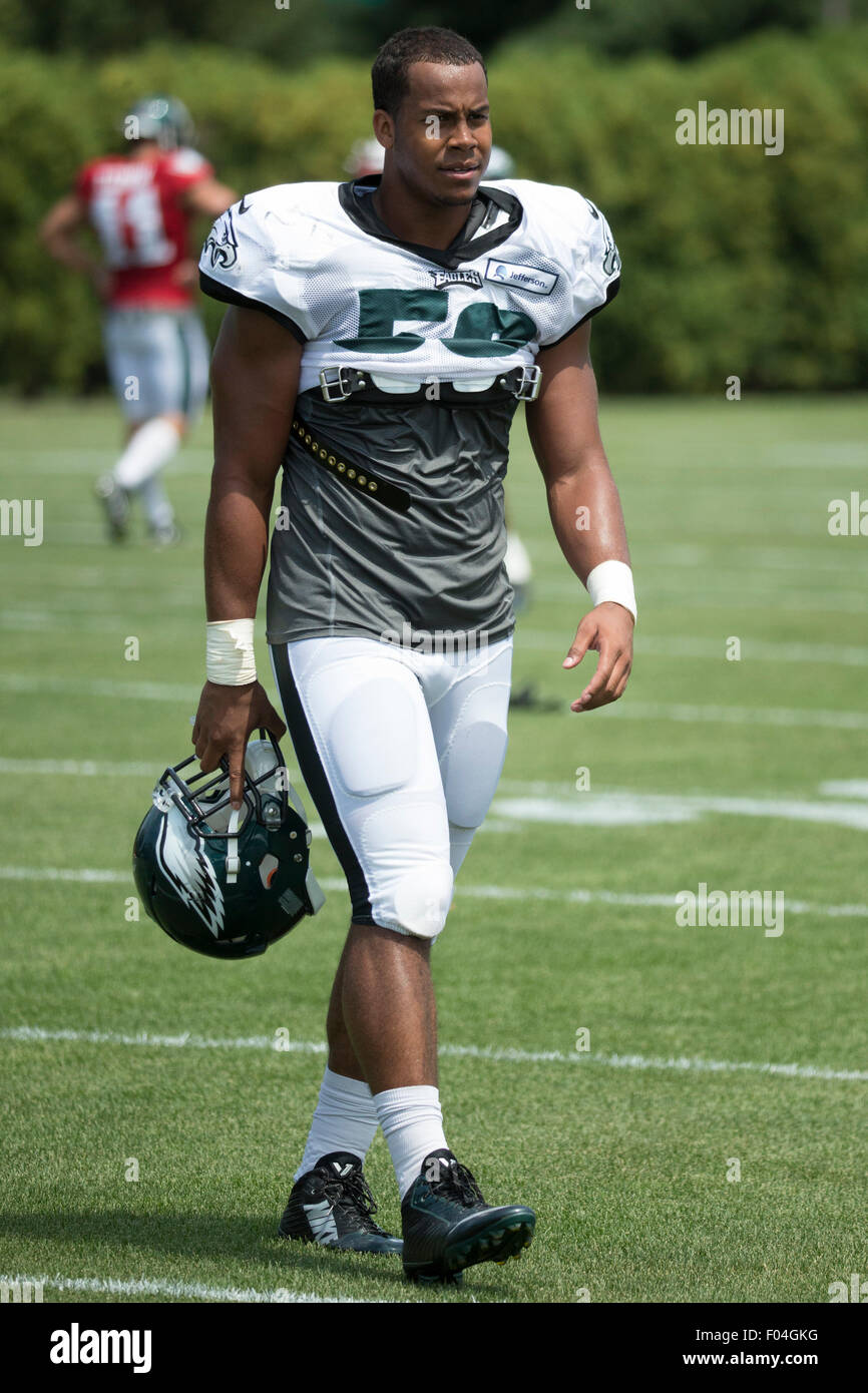 Aug. 6, 2015: Philadelphia Eagles linebacker Jordan Hicks (58) heads in ...
