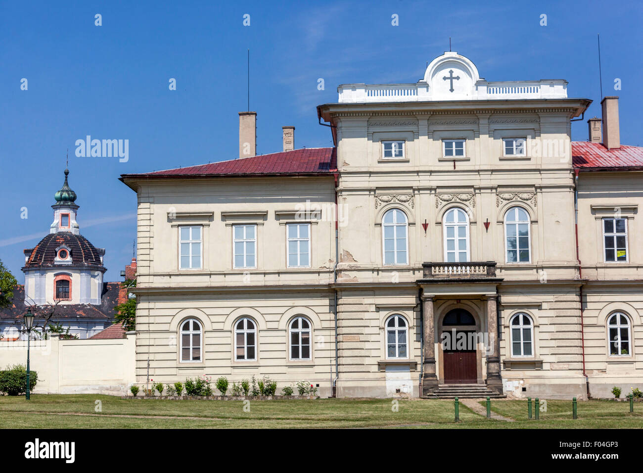 Baroque Church of St. Wenceslas, Litomerice, Northern Bohemia, Czech ...